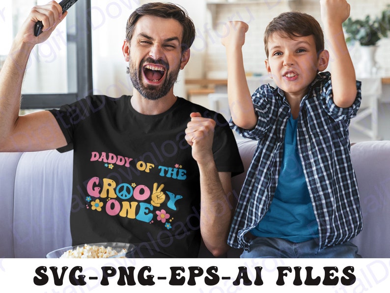 Groovy One Svg Groovy Birthday Dad Svg Daddy of the Groovy - Etsy