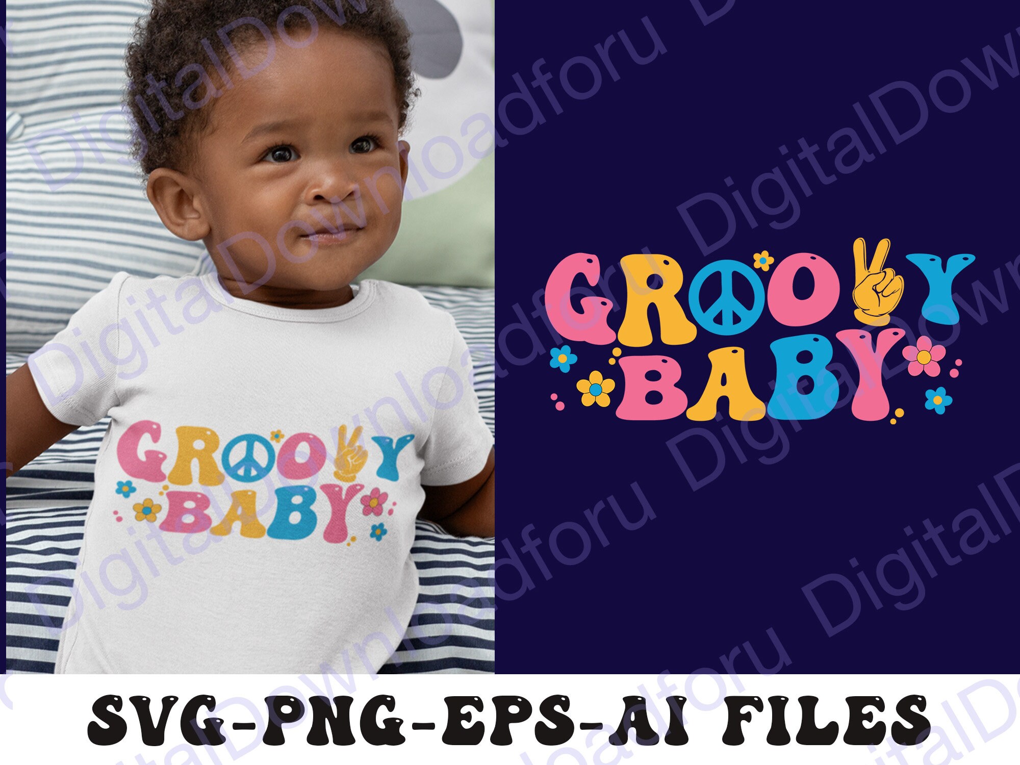 Groovy Baby Svg, Groovy Birthday Baby Svg, Baby of the Groovy Svg Png ...
