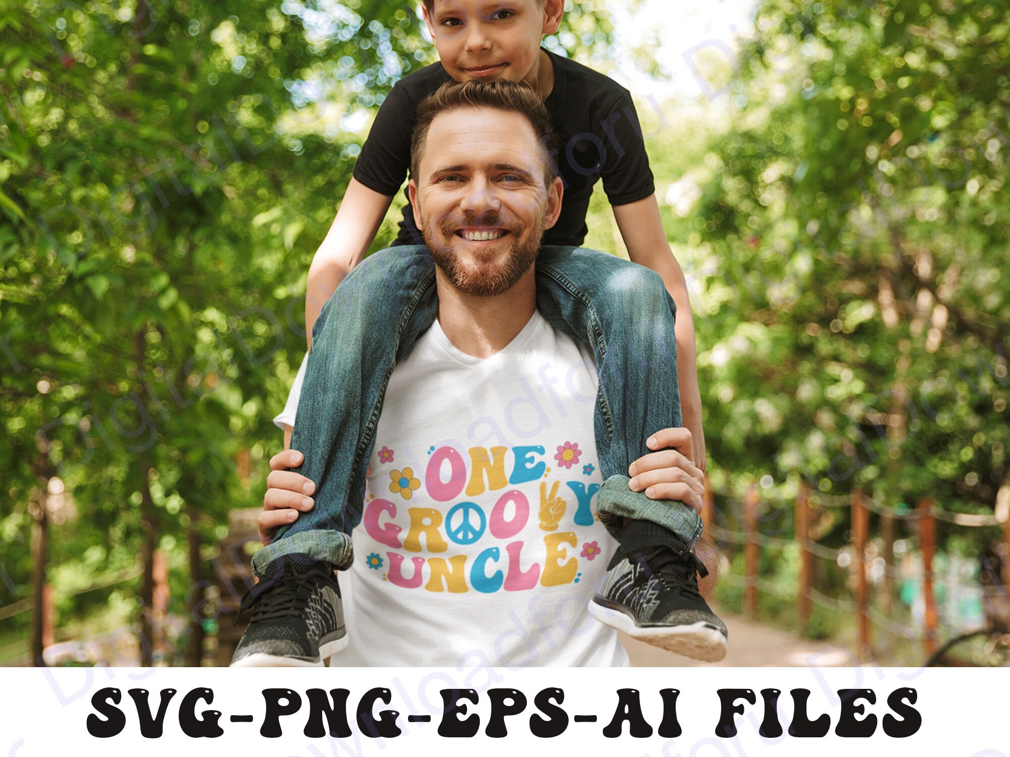 One Groovy Uncle Svg, Groovy Birthday Png, Groovy Shirt Uncle Png ...