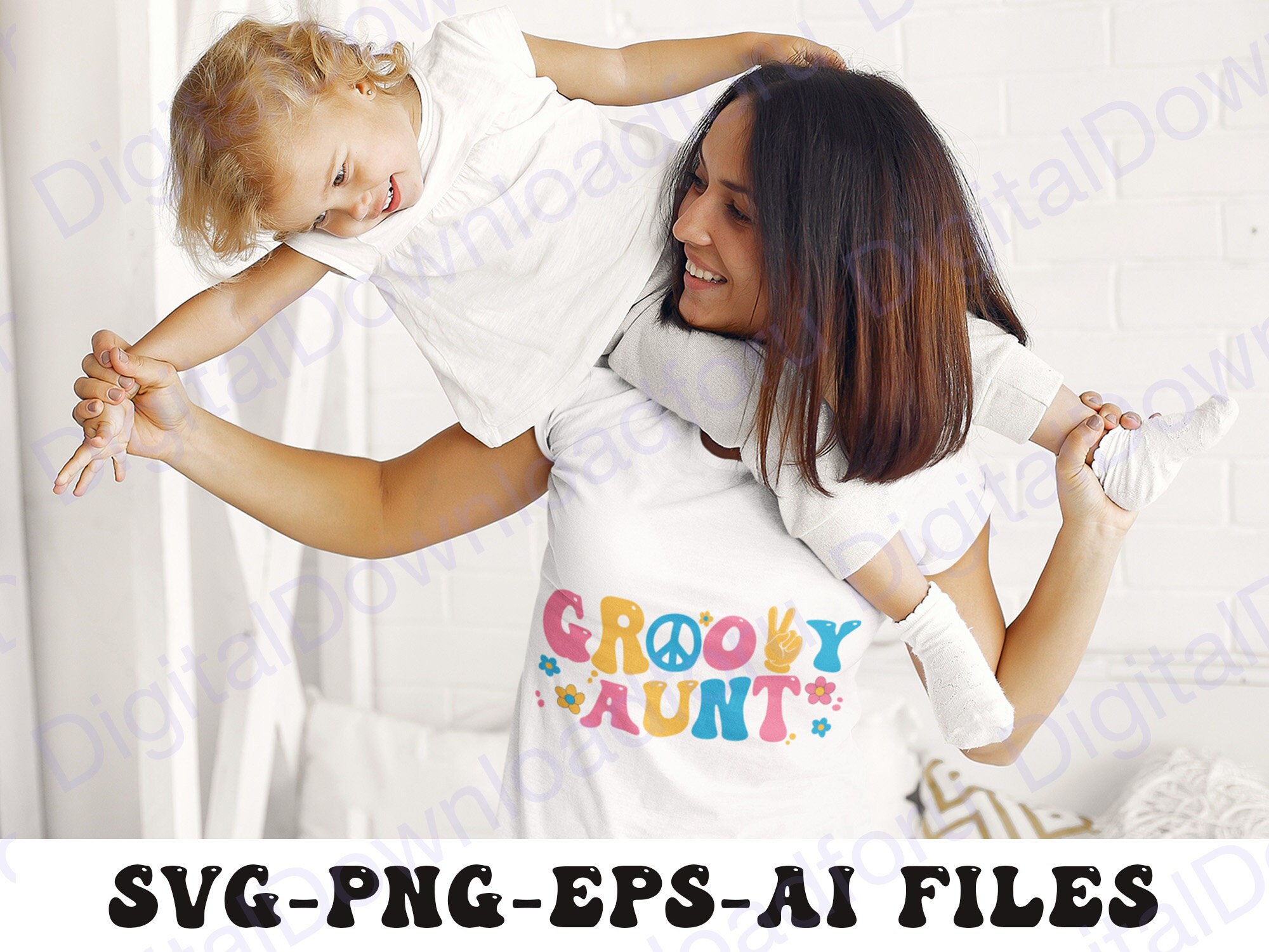 Groovy Aunt Svg Groovy Aunt Shirt Matching Aunt and Me - Etsy