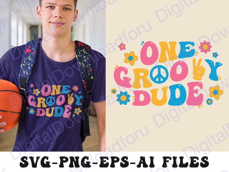 One Groovy Dude Svg, Groovy Birthday Png, Groovy Shirt Boys Png, Groovy ...