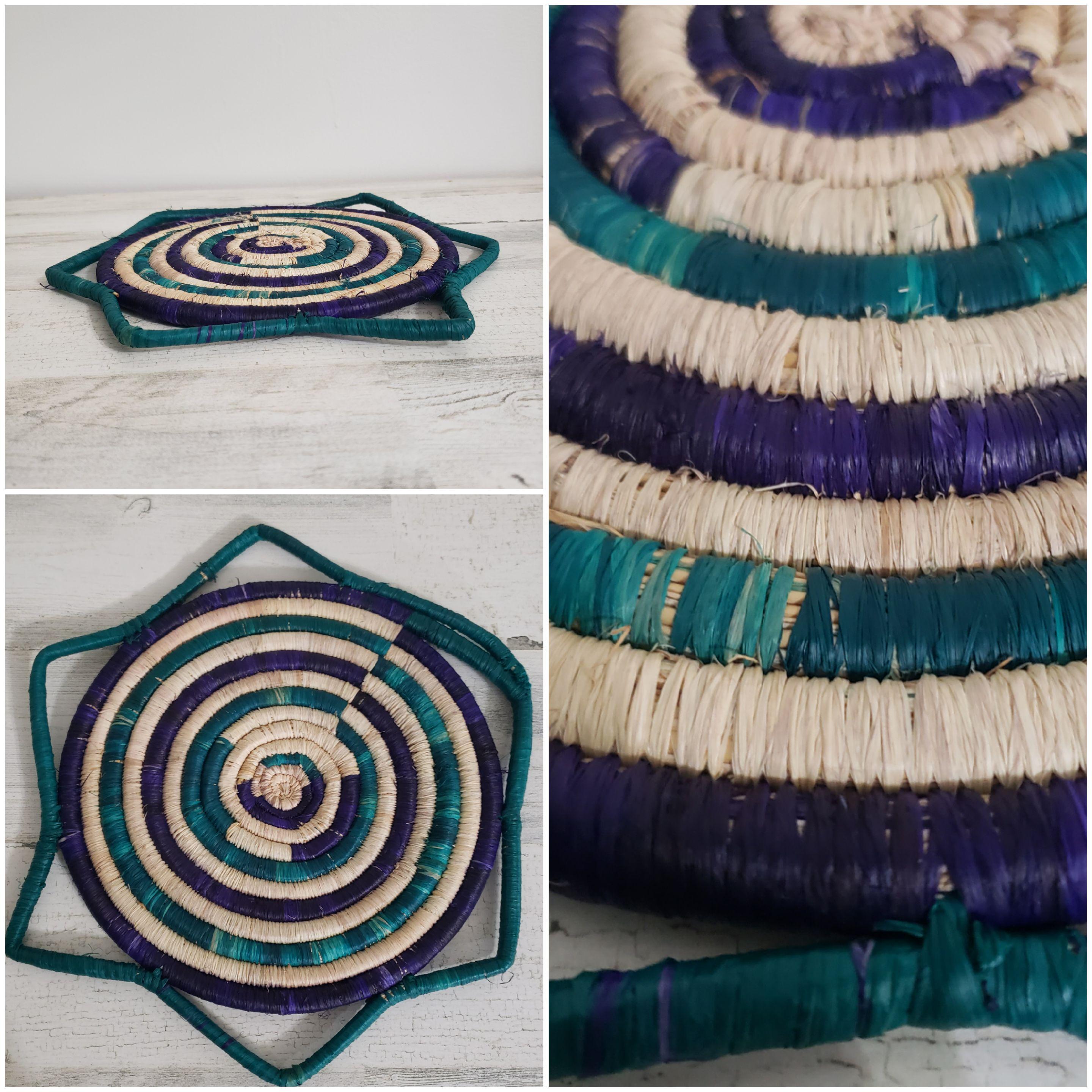 Handwoven Dark Theme Basket of Choice | Hand Crafted & Unique Coiled ...