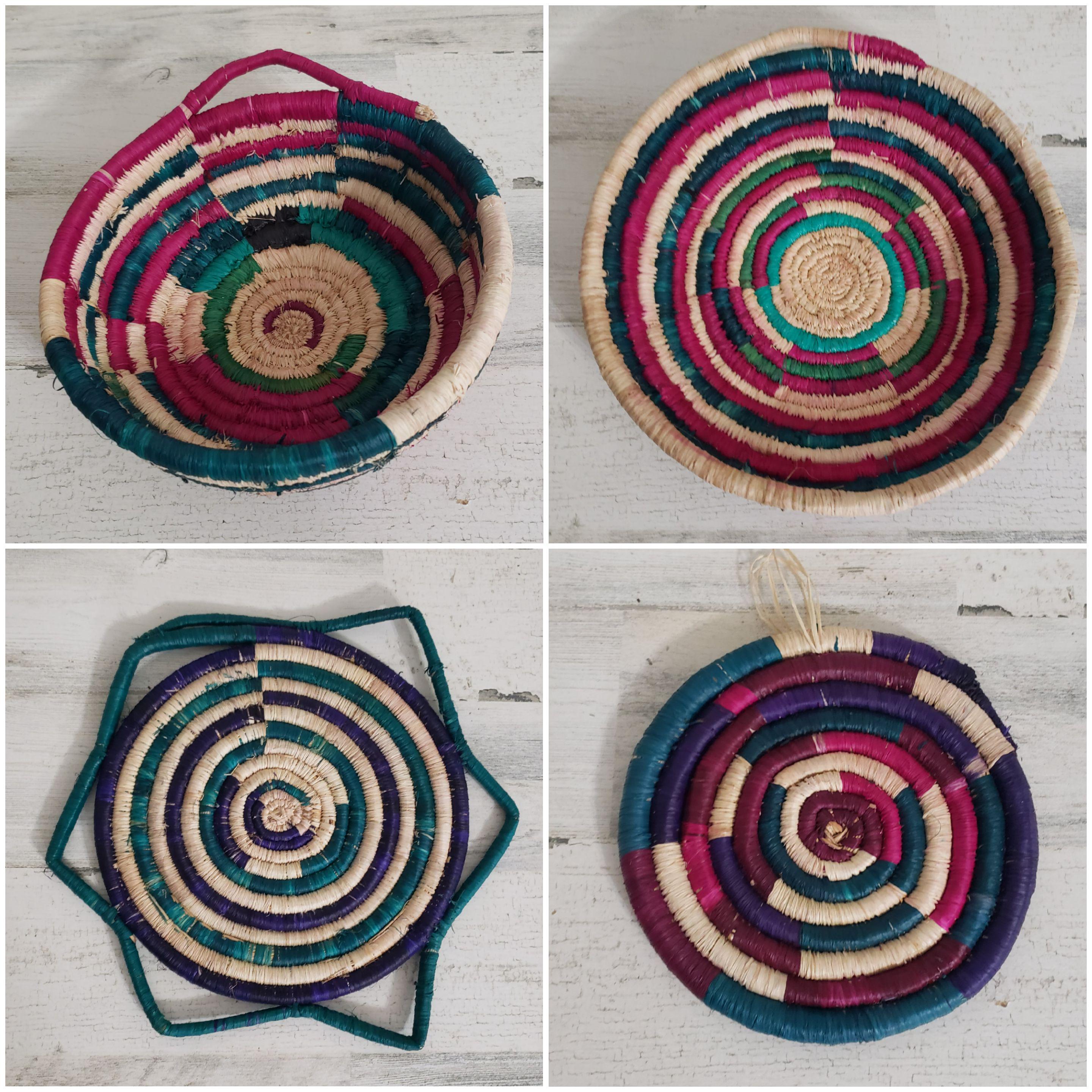 Handwoven Dark Theme Basket of Choice | Hand Crafted & Unique Coiled ...