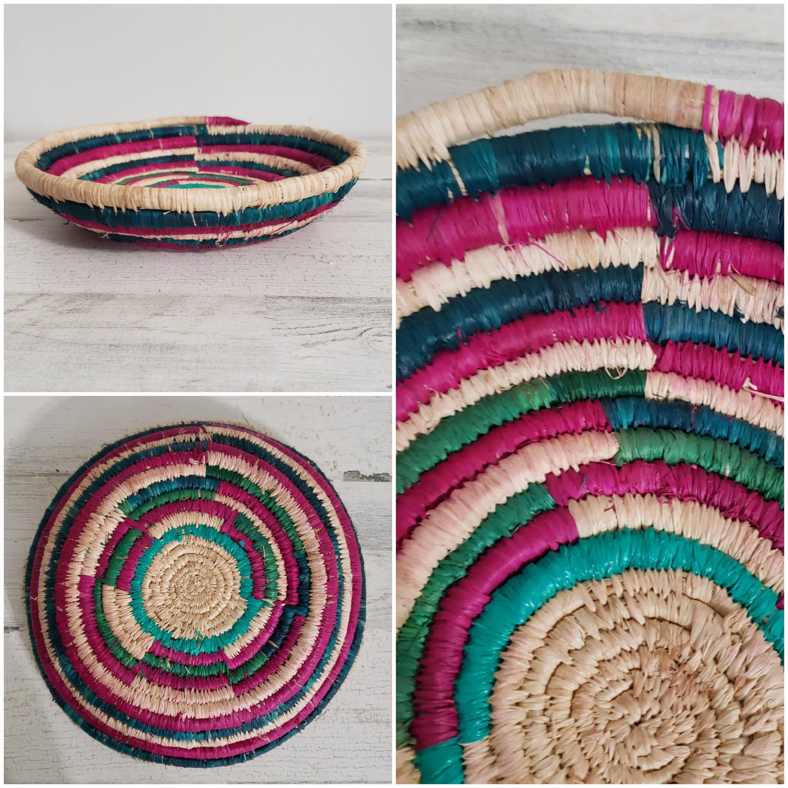 Handwoven Dark Theme Basket of Choice | Hand Crafted & Unique Coiled ...