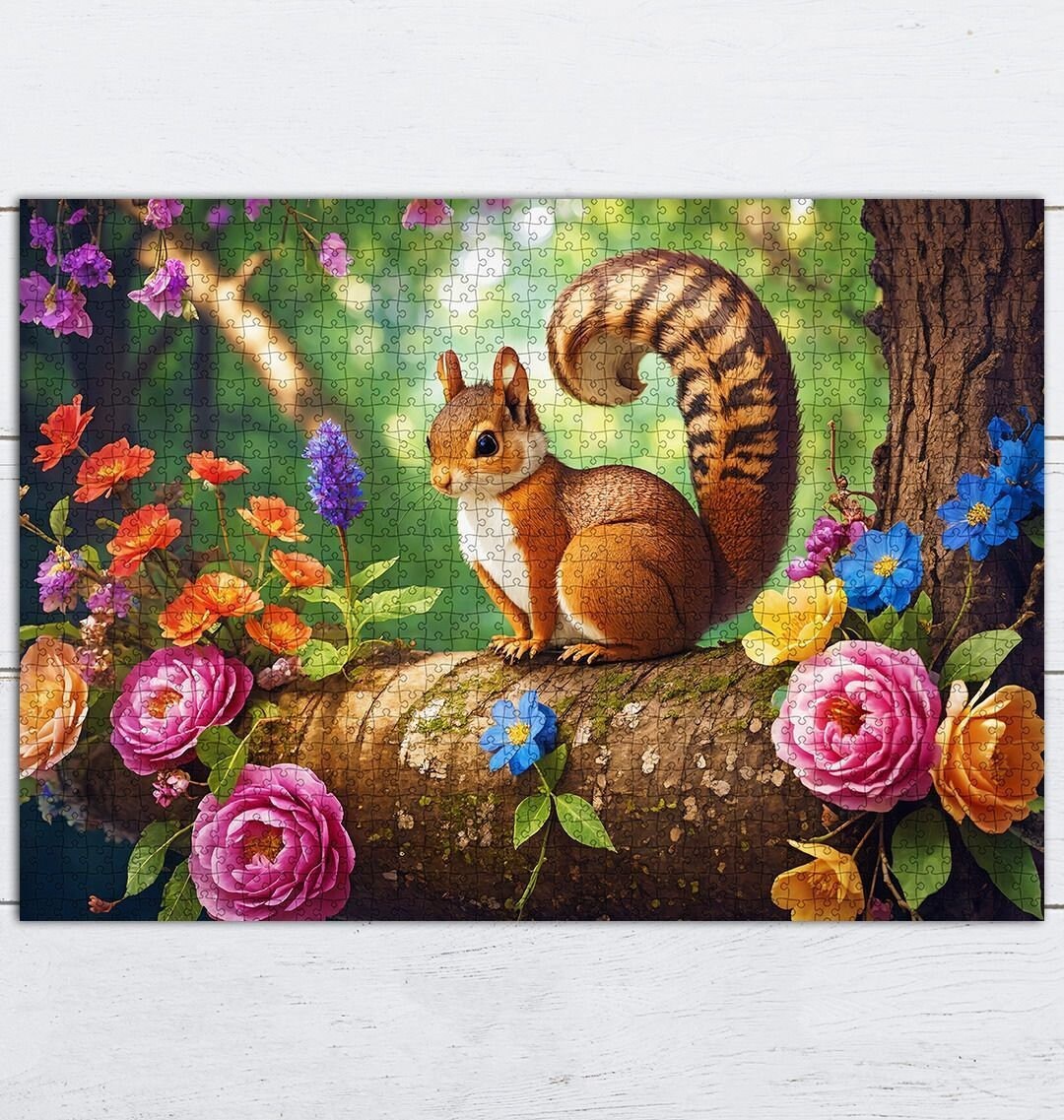 The Charming Squirrel Puzzle 1000pcs - Etsy