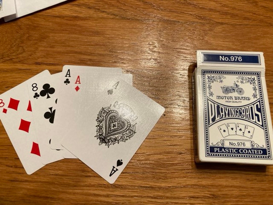 One Playing Card Deck Reading: Motor Brand Blue Casino Deck - Etsy