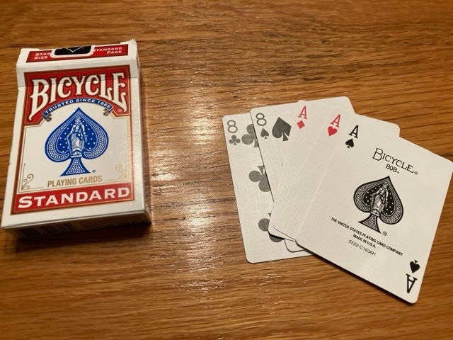 One Playing Card Deck Reading: Bicycle Red Casino Deck - Etsy