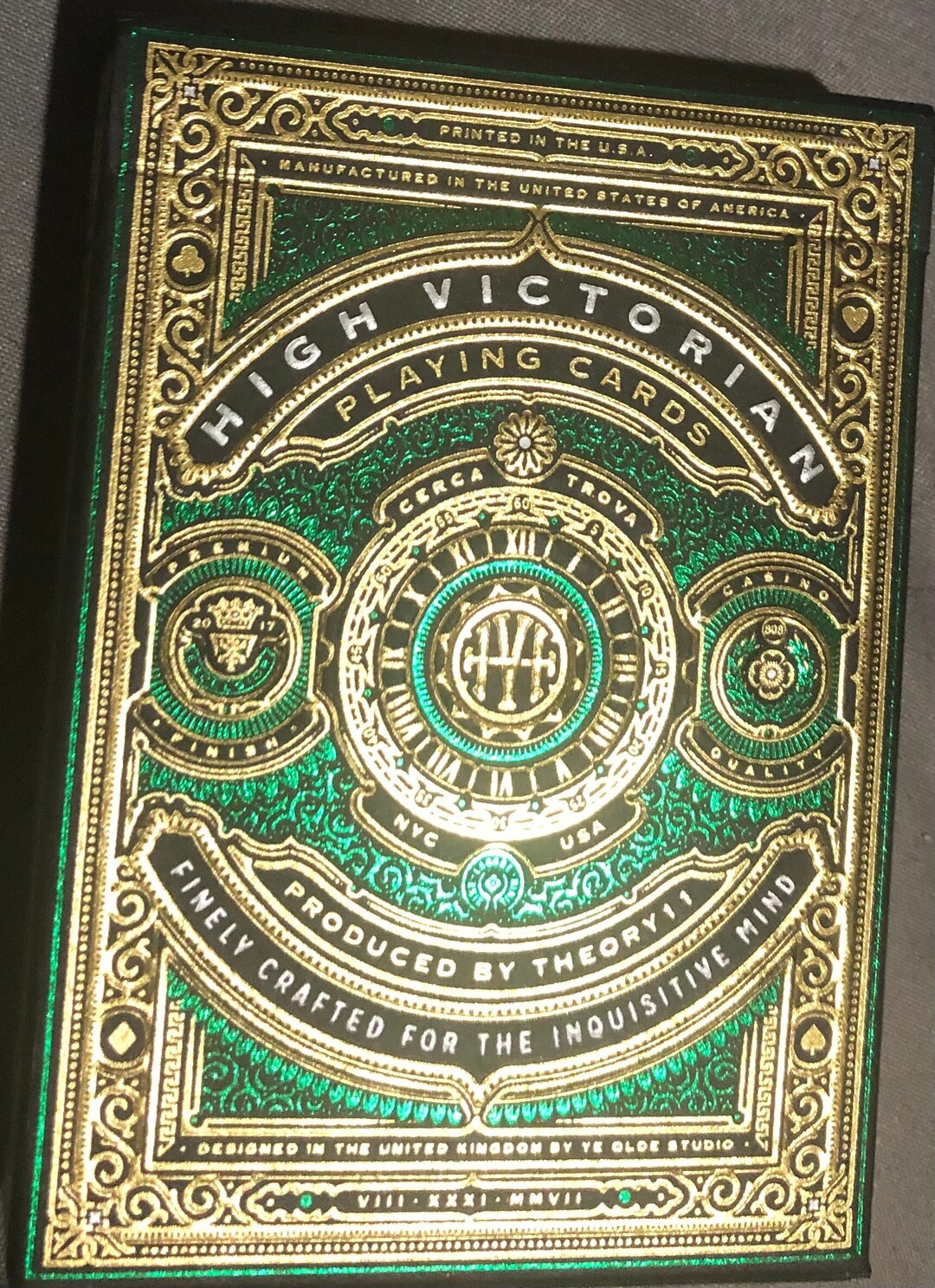One Playing Card Deck Reading Theory11 High Victorian Green - Etsy