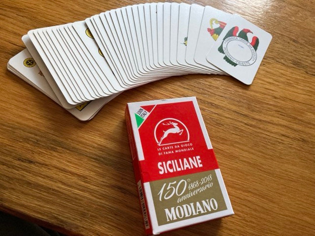 EXOTIC One Sicilian Playing Card Deck Reading : the MODIANO Deck - Etsy