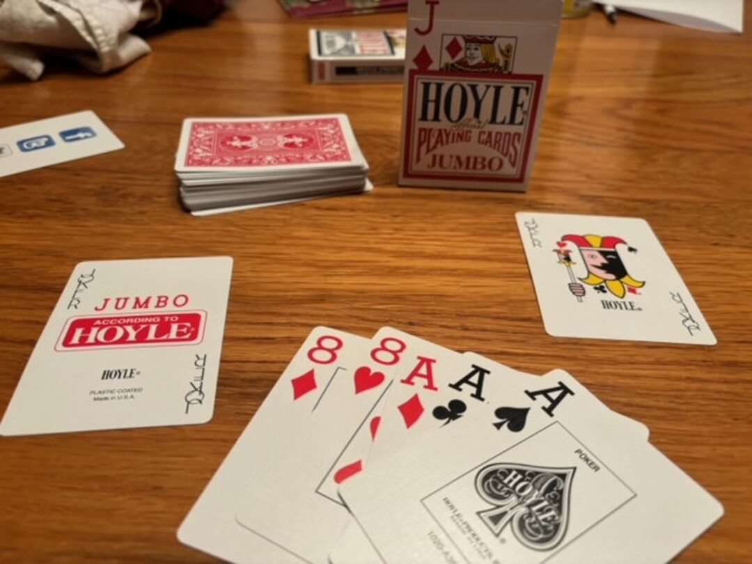 DISCOUNT: One Playing Card Deck Reading HOYLE JUMBO Deck red - Etsy