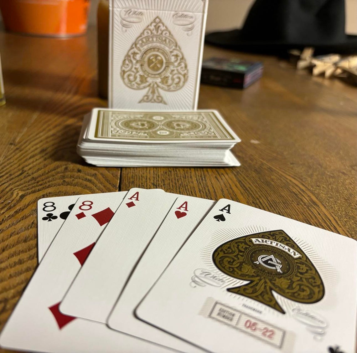 One Playing Card Deck Reading ARTISAN Deck white Edition - Etsy