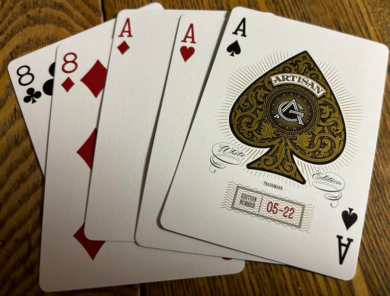 One Playing Card Deck Reading ARTISAN Deck white Edition - Etsy