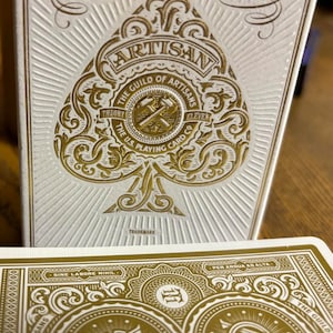 One Playing Card Deck Reading ARTISAN Deck white Edition - Etsy