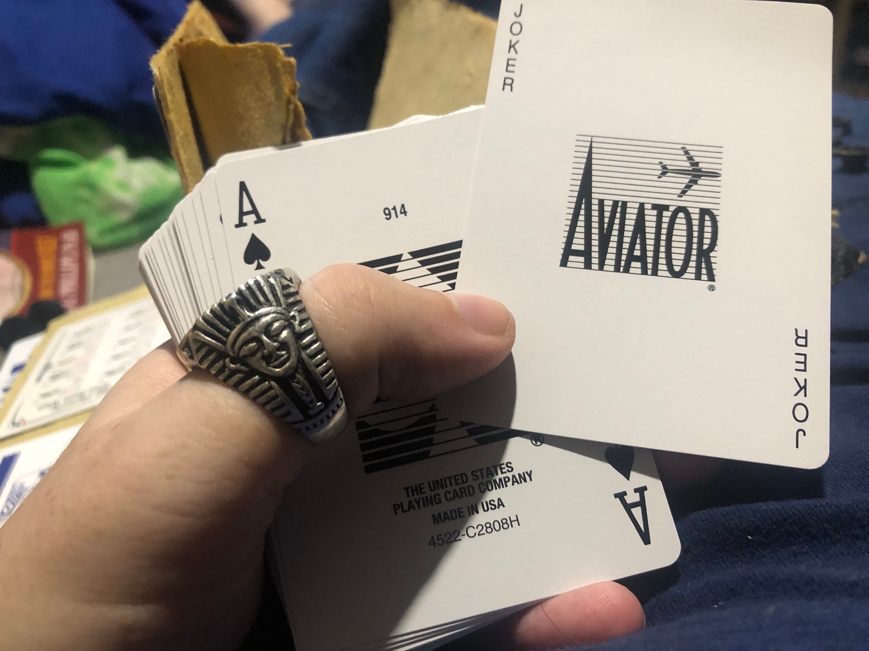 One Playing Card Deck Reading Classic Aviator Blue - Etsy