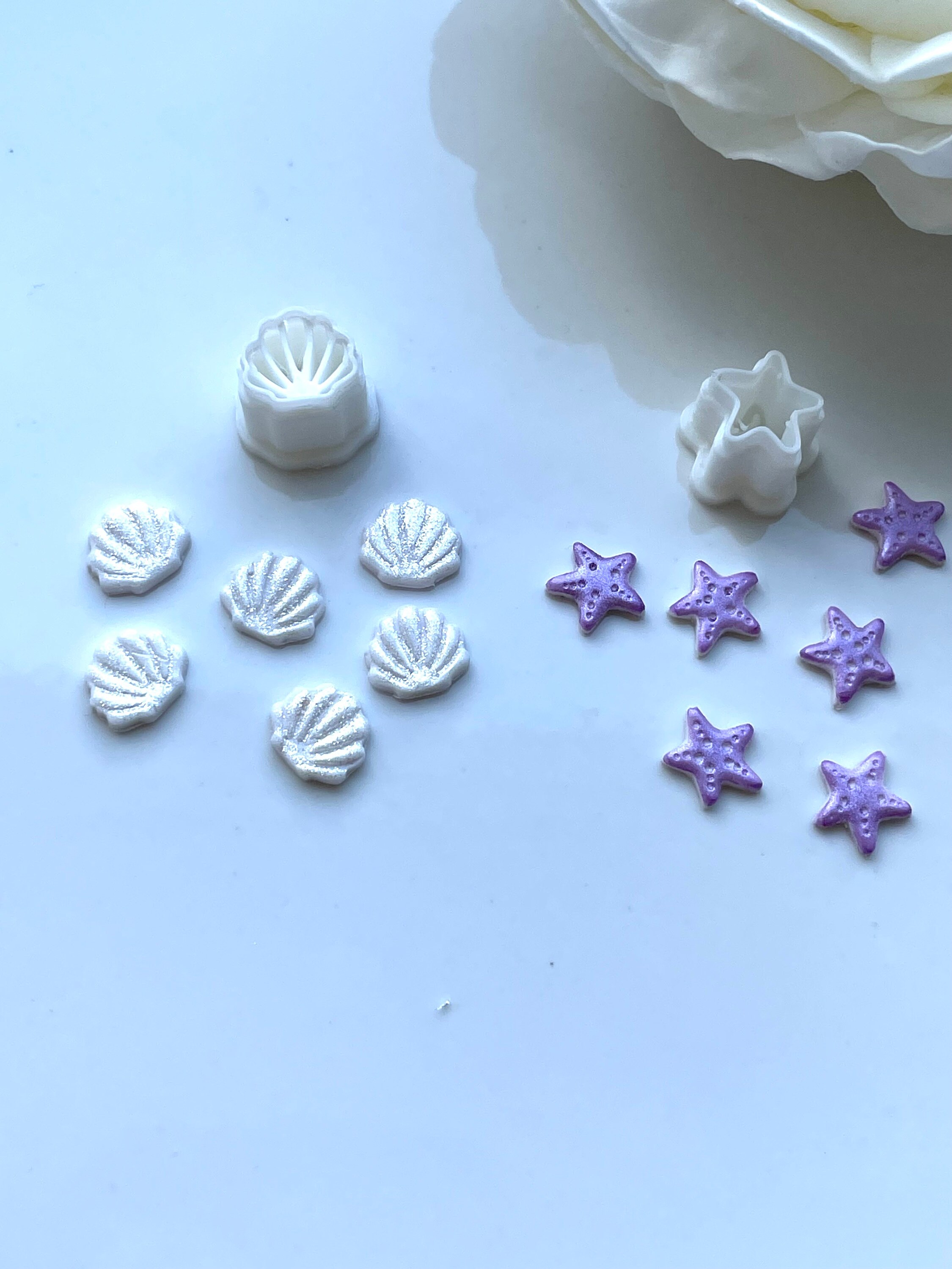 Shell & Starfish Small Stud Cutter Set - Polymer Clay Cutter - Earring ...