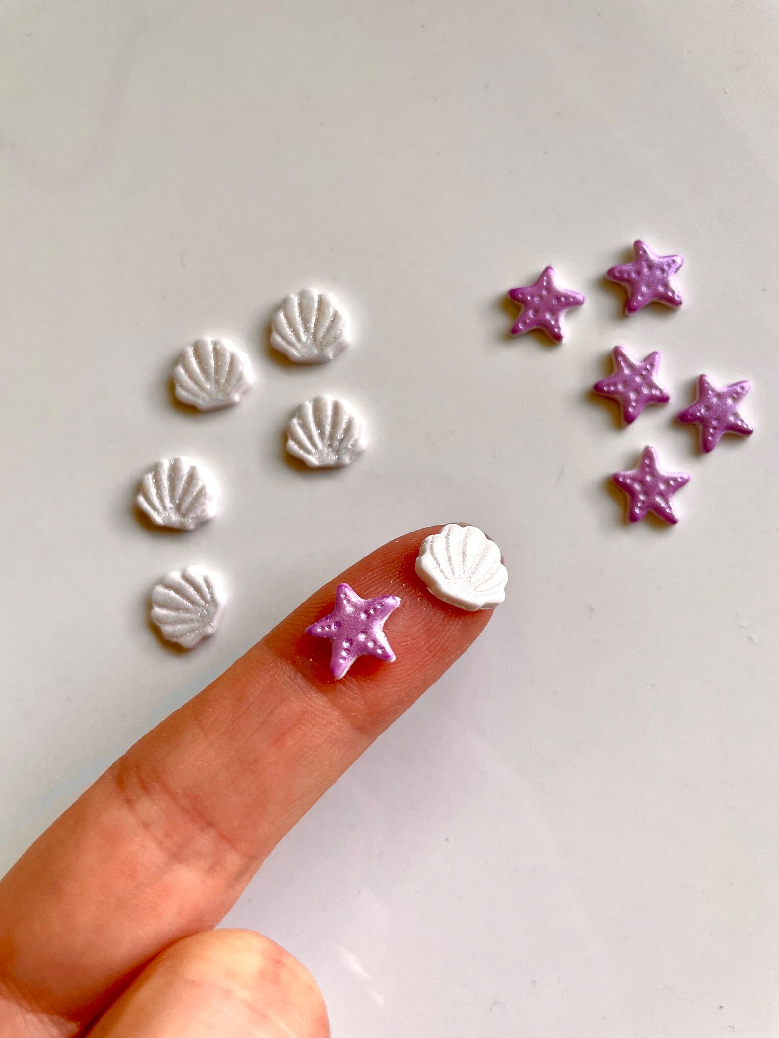 Shell & Starfish Small Stud Cutter Set - Polymer Clay Cutter - Earring ...