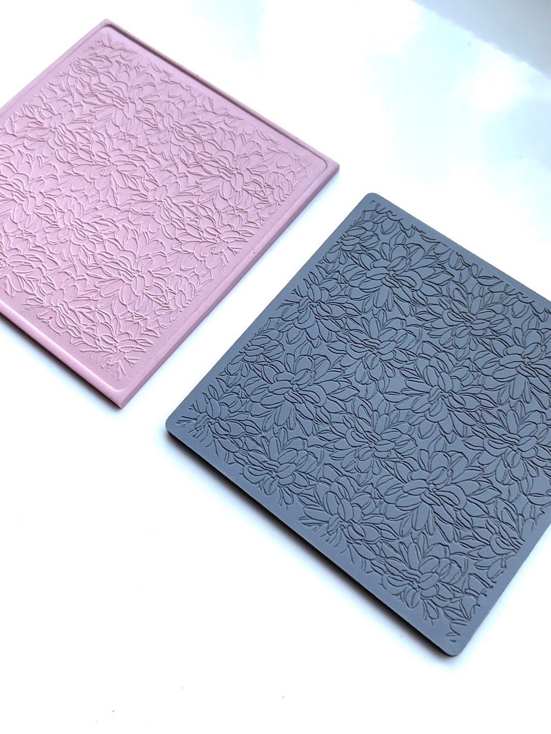 Flower Rubber Texture Mat - Polymer Clay Tool - Earring Jewellery ...