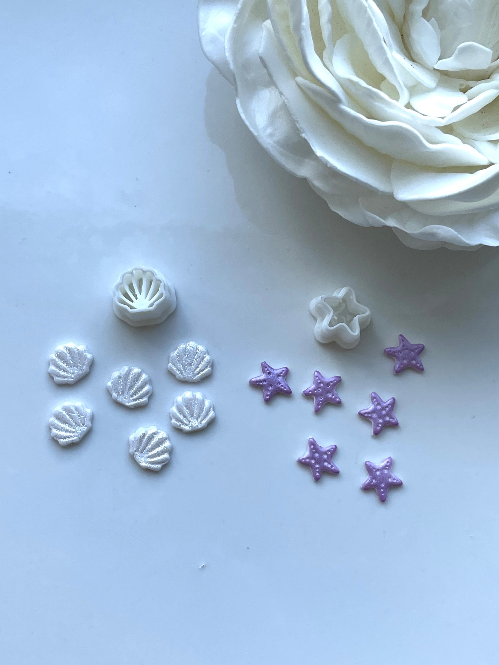 Shell & Starfish Small Stud Cutter Set - Polymer Clay Cutter - Earring ...