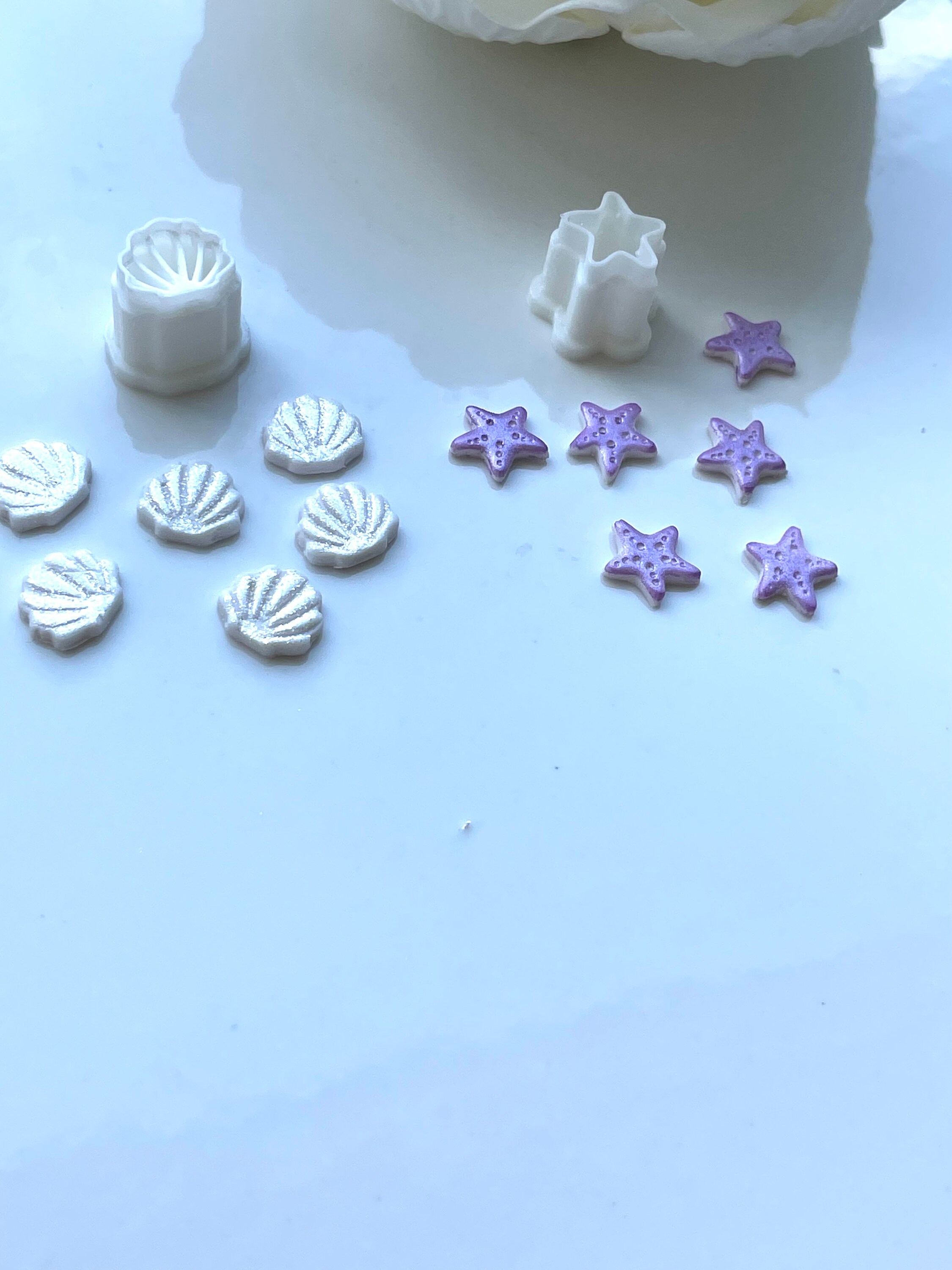 Shell & Starfish Small Stud Cutter Set - Polymer Clay Cutter - Earring ...