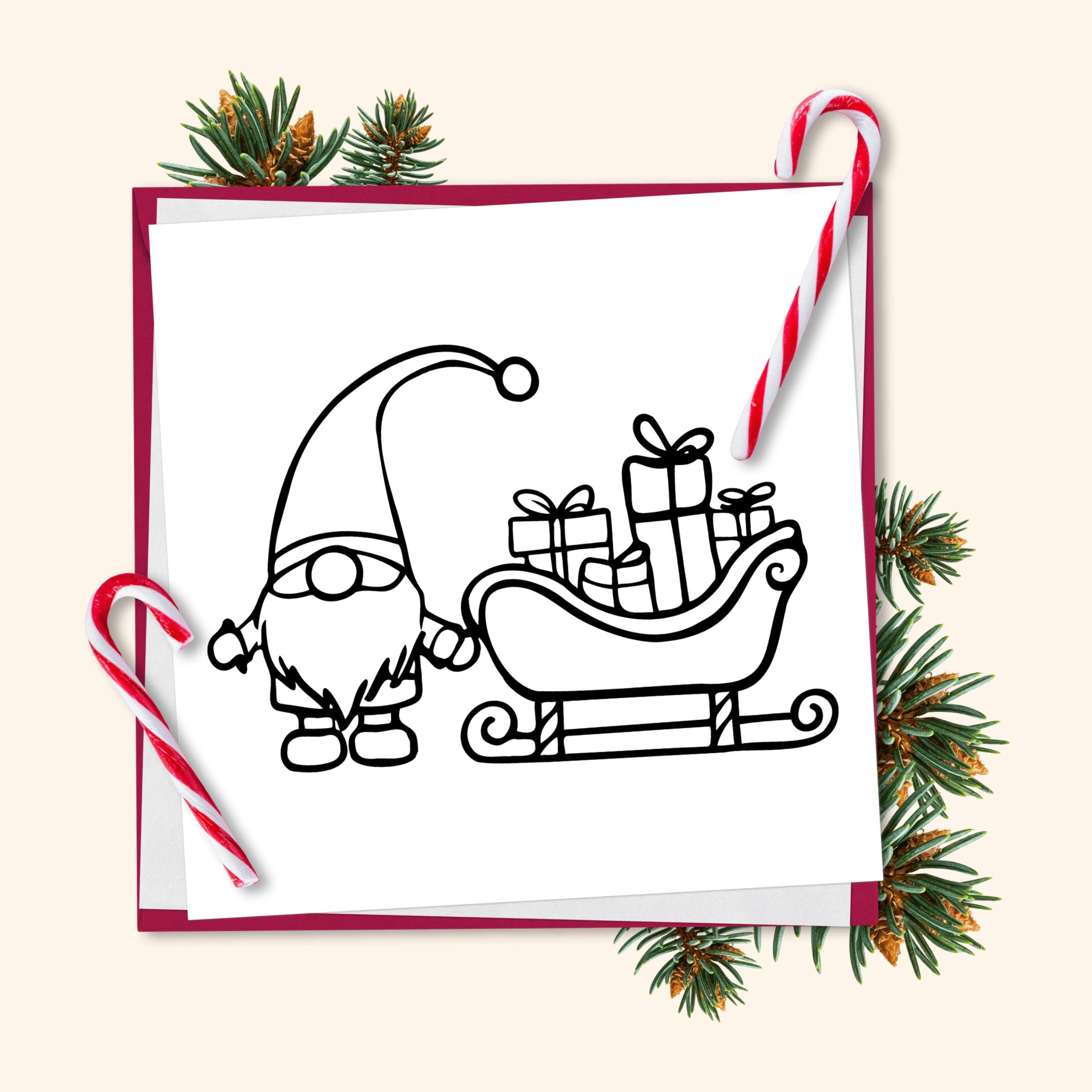 Weihnachtsmann Mit Schlitten; SVG * DXF * EPS Datei / File - - Etsy