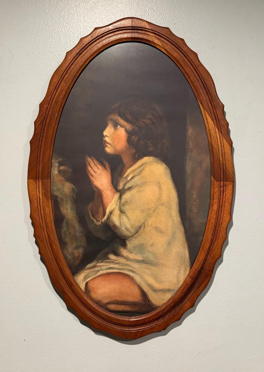 Antique Framed “the Infant Samuel at Prayer” After Sir Joshua Reynolds ...