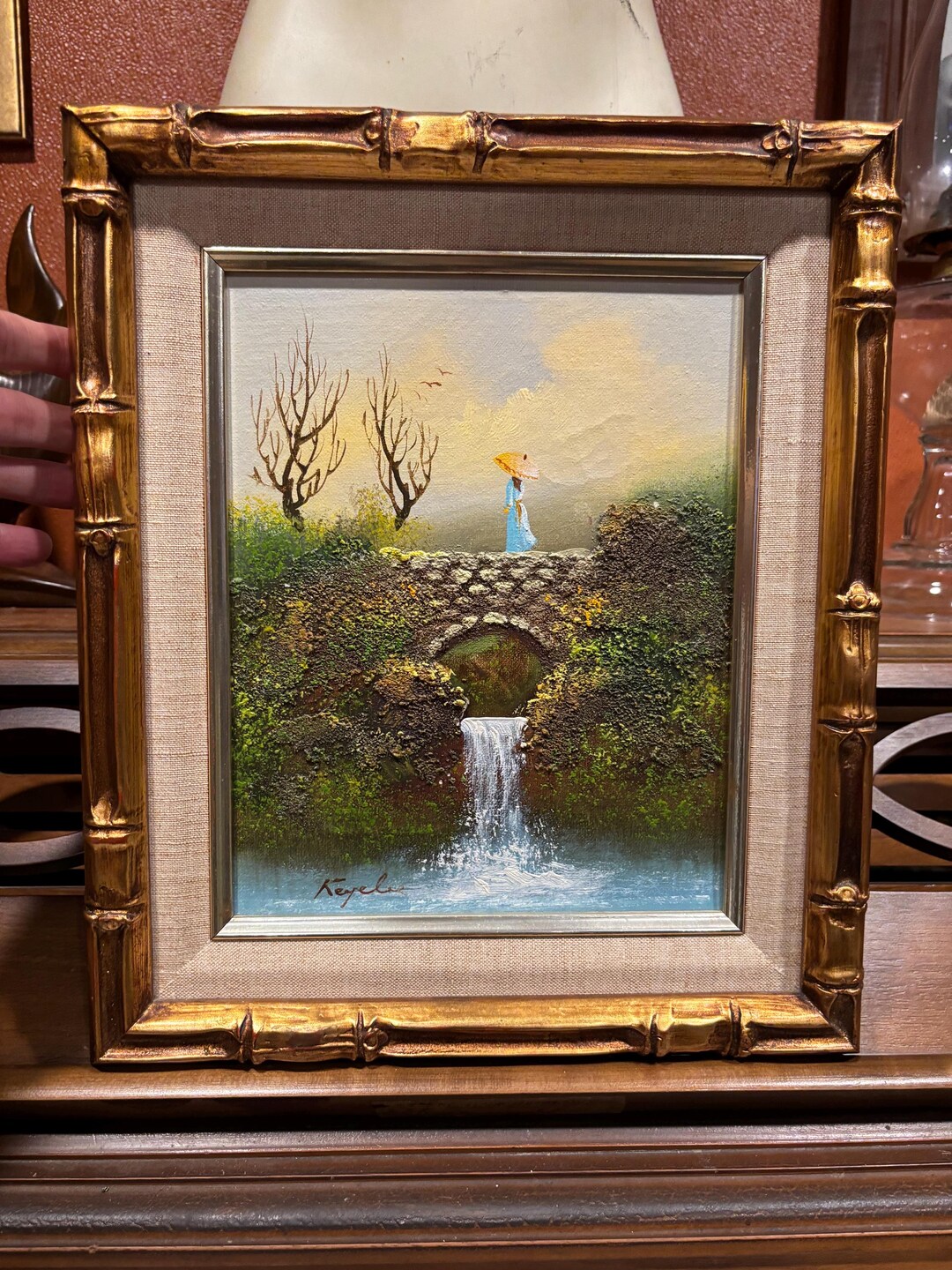 Elegant Oil Painting on Canvas Signed by Artist Keyelee 12” X 14 ...