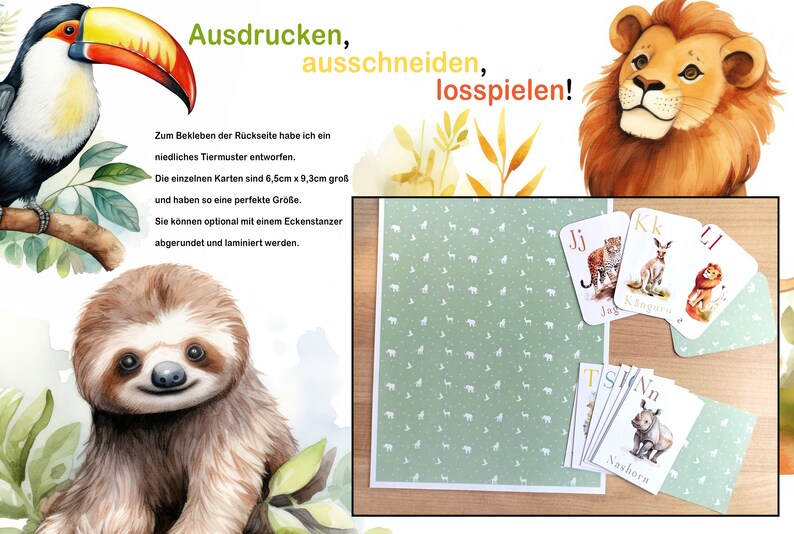 Tier ABC Alphabet Buchstaben Lernen Fördern Vorschule - Etsy