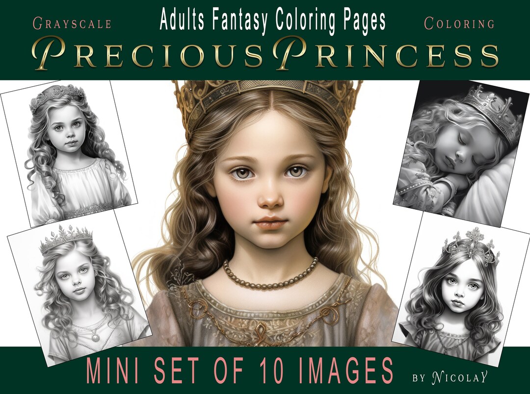 Precious Princess Coloring Pages, Downloadable PDF, High Resolution ...