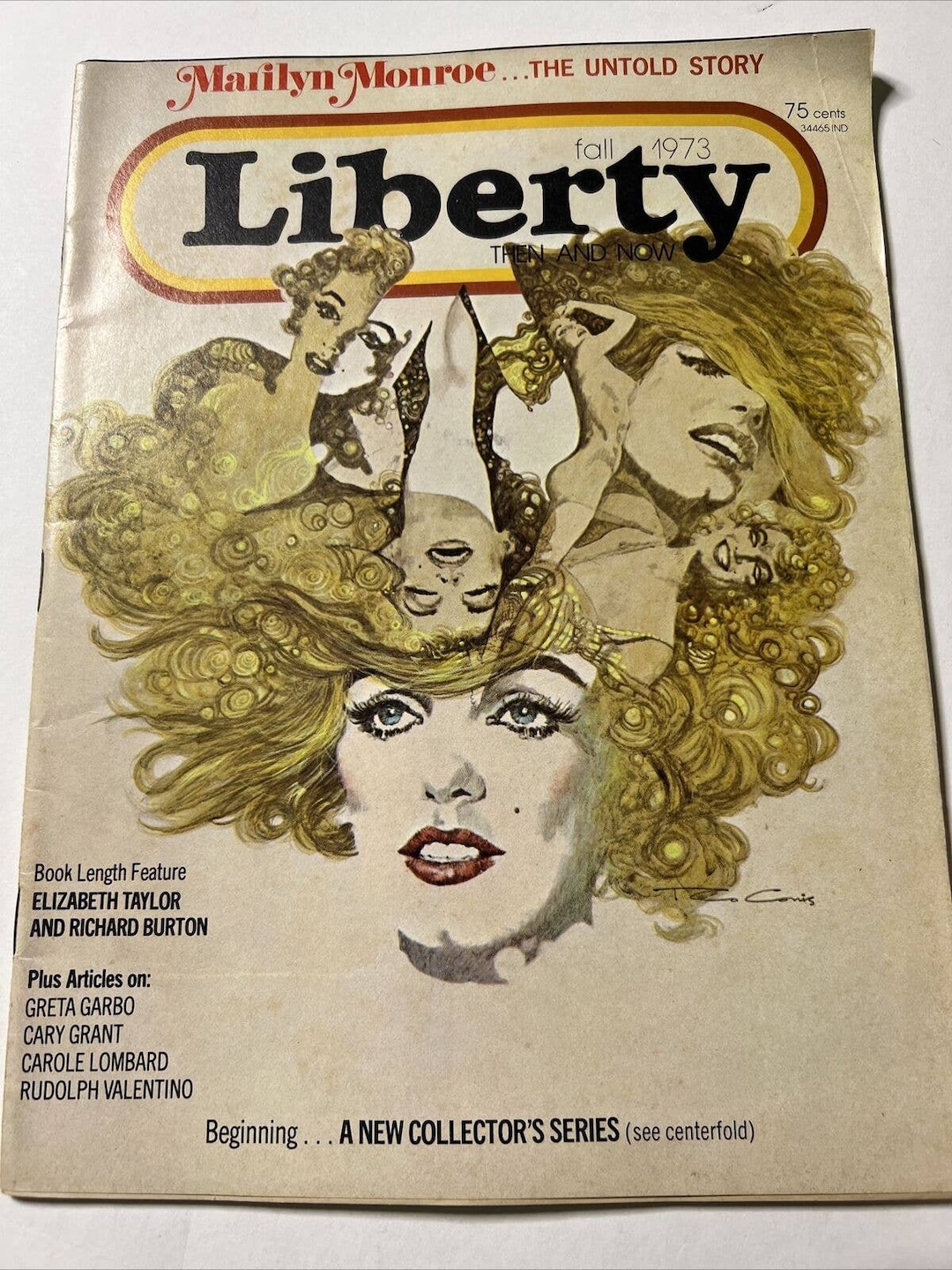 Vintage Liberty Magazine Fall 1973 Marilyn Monroe Greta Garbo Rudolph ...