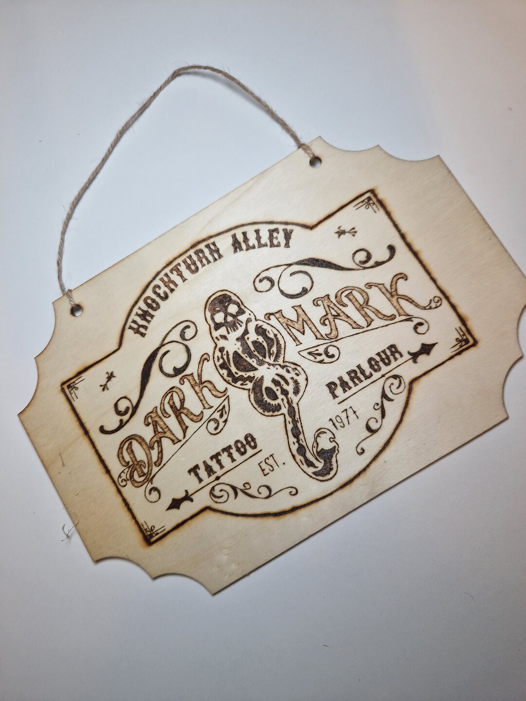 Handmade Harry Potter Dark Mark Tattoo Pyrography Sign - Etsy