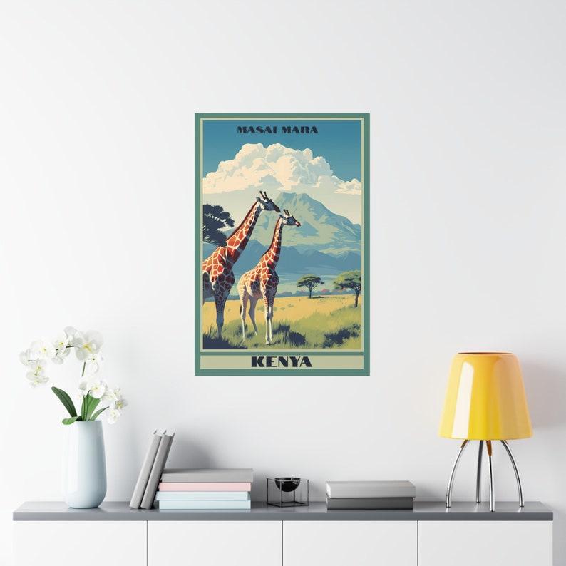 Kenya Travel Poster, Vintage Kenya Poster, Travel Poster, Retro Travel ...