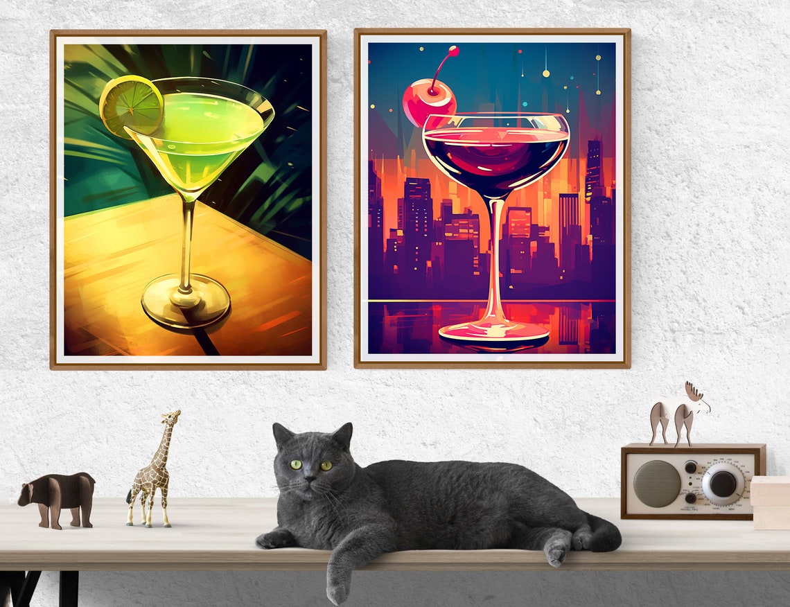 50 Digital Print Cocktails for Posters, Wall Frames - Etsy