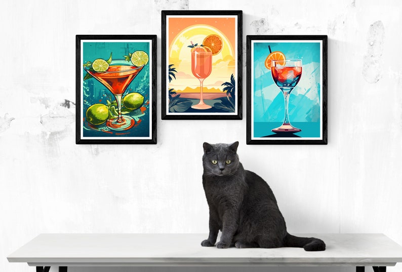 50 Digital Print Cocktails for Posters, Wall Frames - Etsy