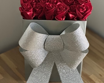 Everlasting/eternal ribbon Roses Bouquets - Etsy