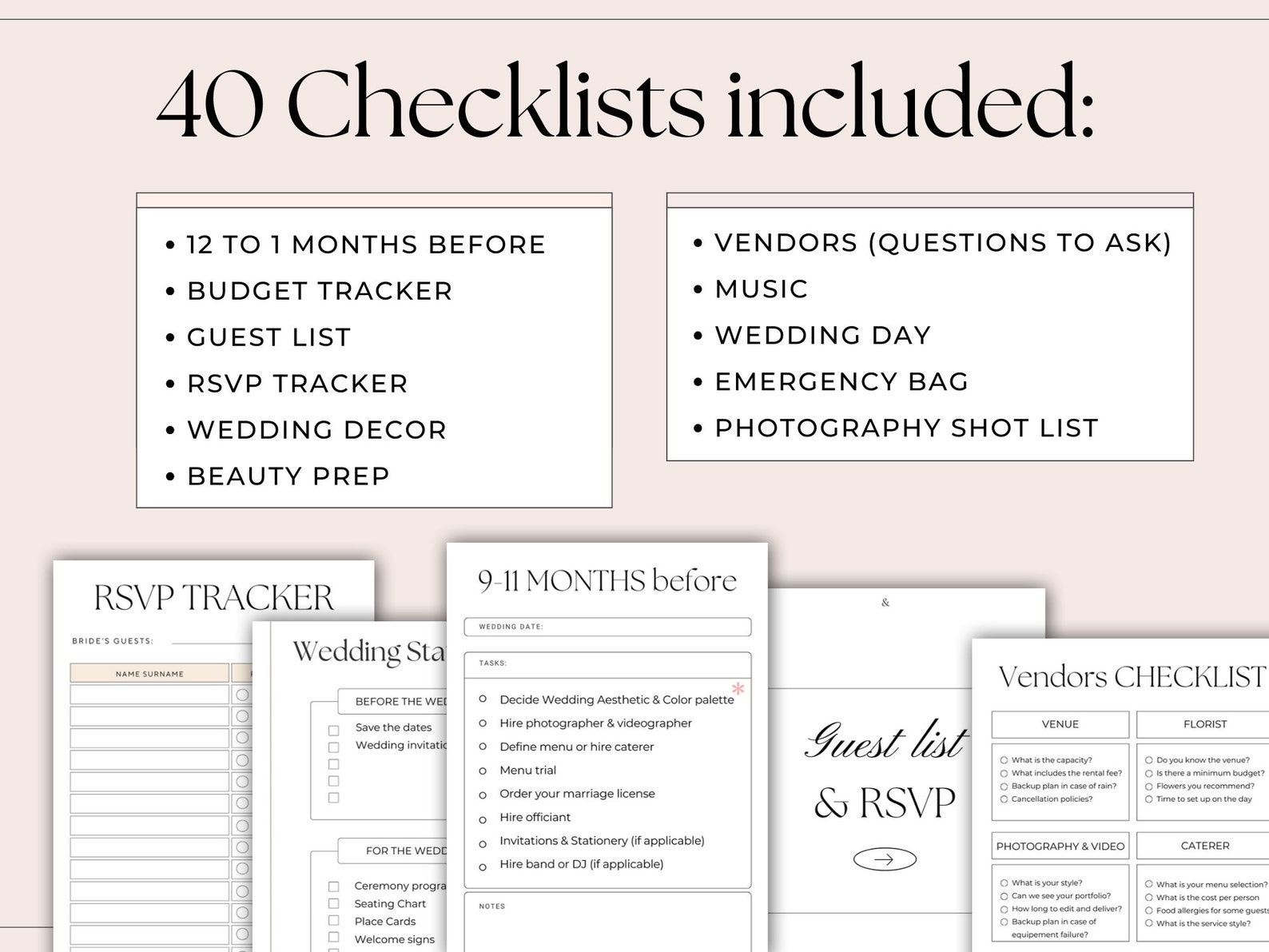 Small Wedding Planner Micro Wedding Planner Wedding Checklist Wedding ...