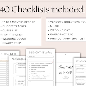 Small Wedding Checklist. Micro Wedding Planner Checklist. Wedding on a ...