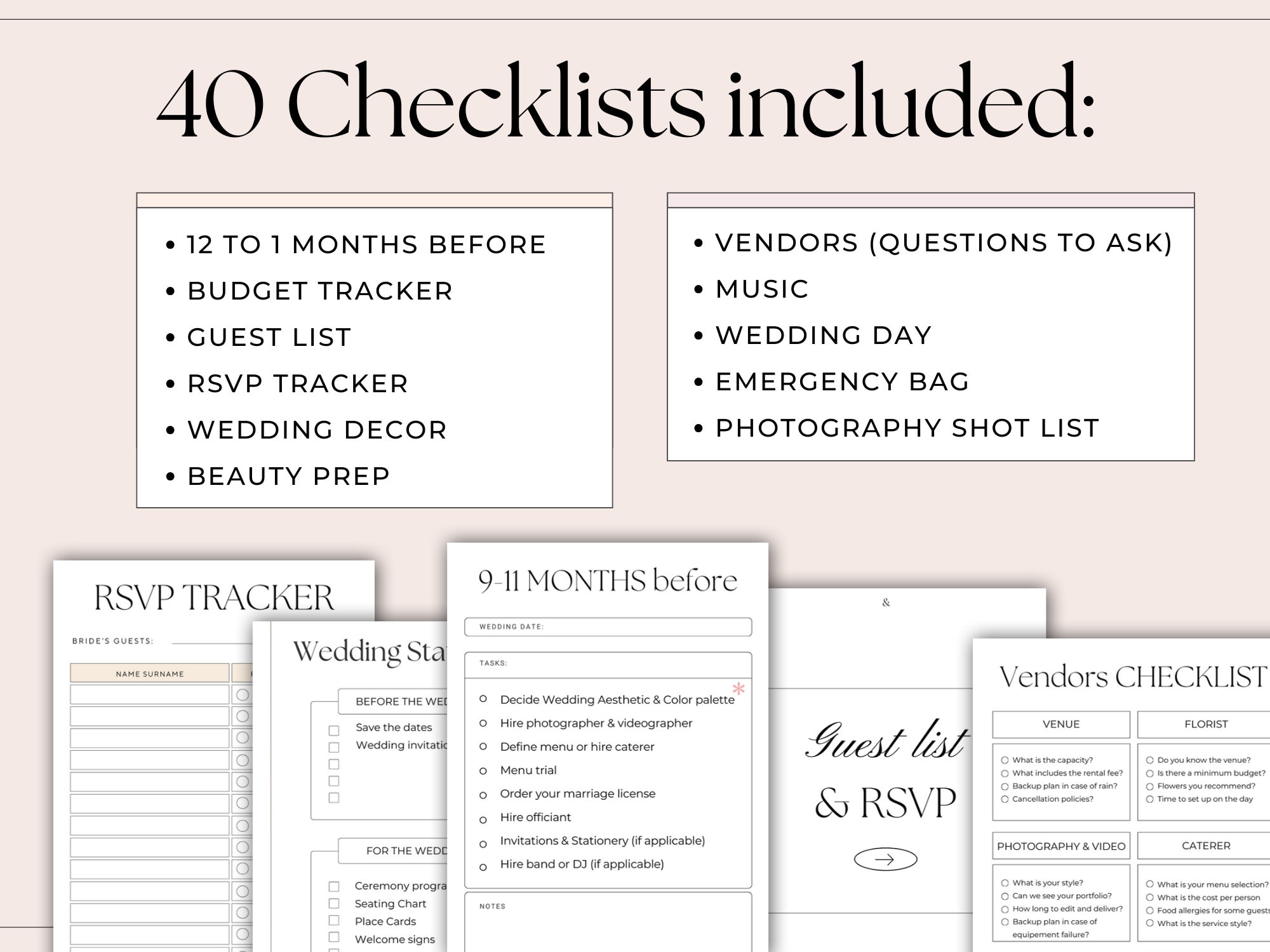Small Wedding Planner Micro Wedding Planner Wedding Checklist Wedding ...