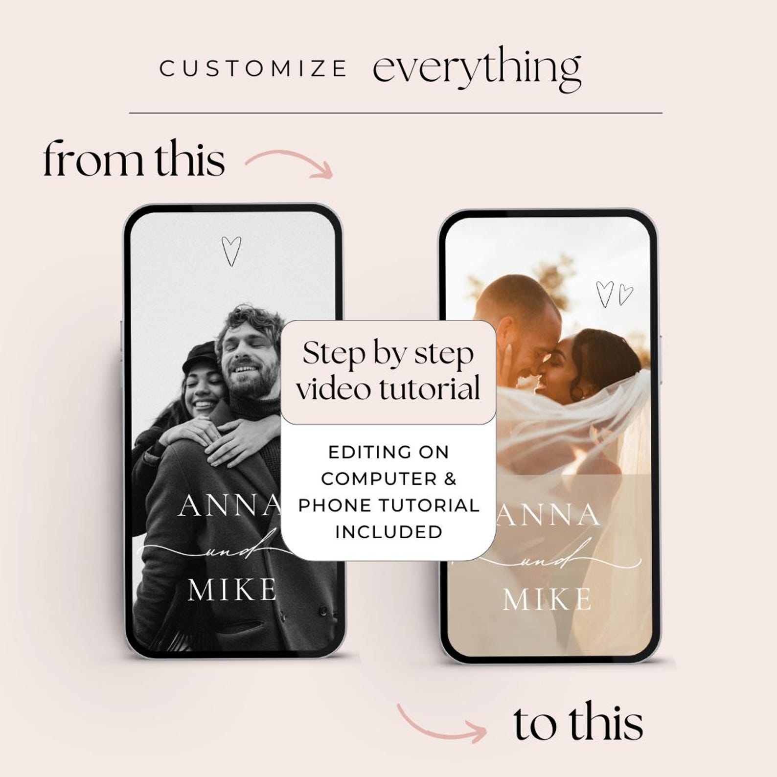 Save the Date Template Card & Video Save the Date. Animated Wedding ...