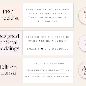 Small Wedding Checklist. Micro Wedding Planner Checklist. Wedding on a ...
