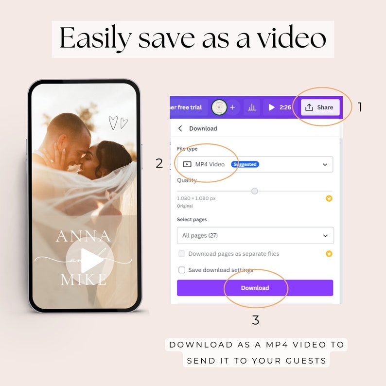 Wedding Video Invitation Template Animated Wedding Invitation With ...