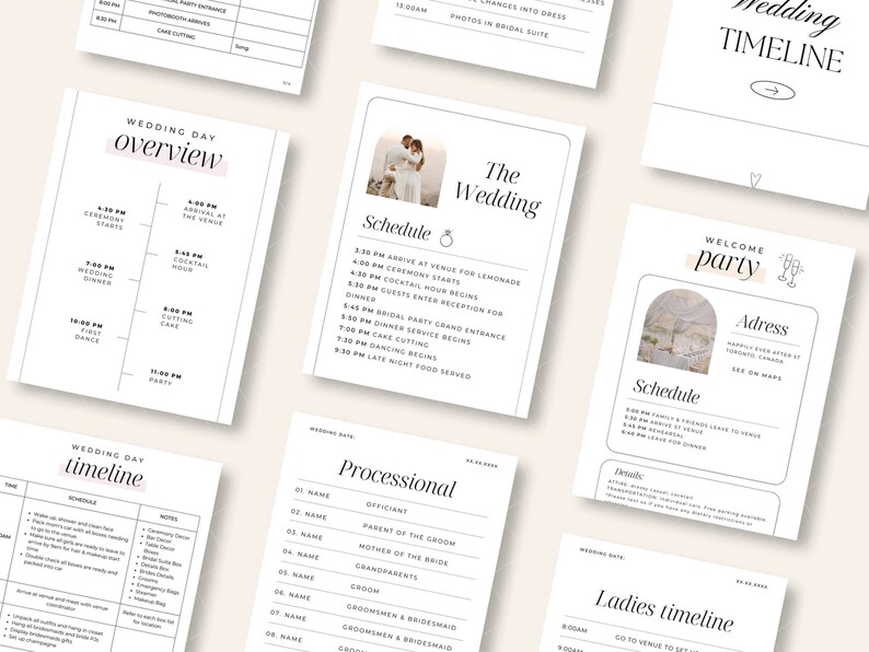 Wedding Timeline. Wedding Day Timeline. Wedding Planning Timeline ...