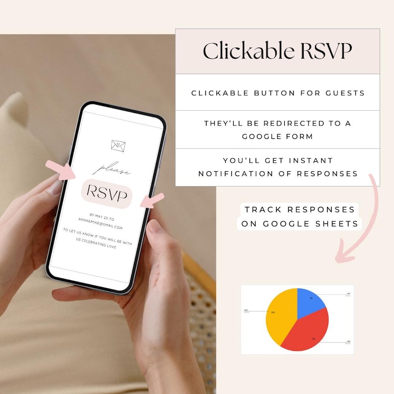 Digital Wedding Invitation: RSVP Link, Editable Template (canva) - Etsy