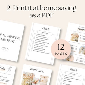 Floral Wedding Checklist, Canva Template (digital Download) - Etsy
