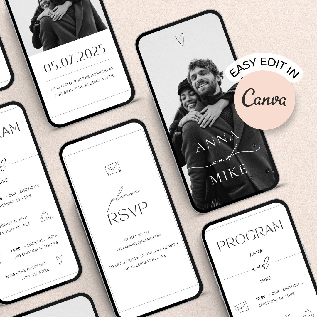 Animated Invitation Wedding, Animated Wedding Invite, Digital ...