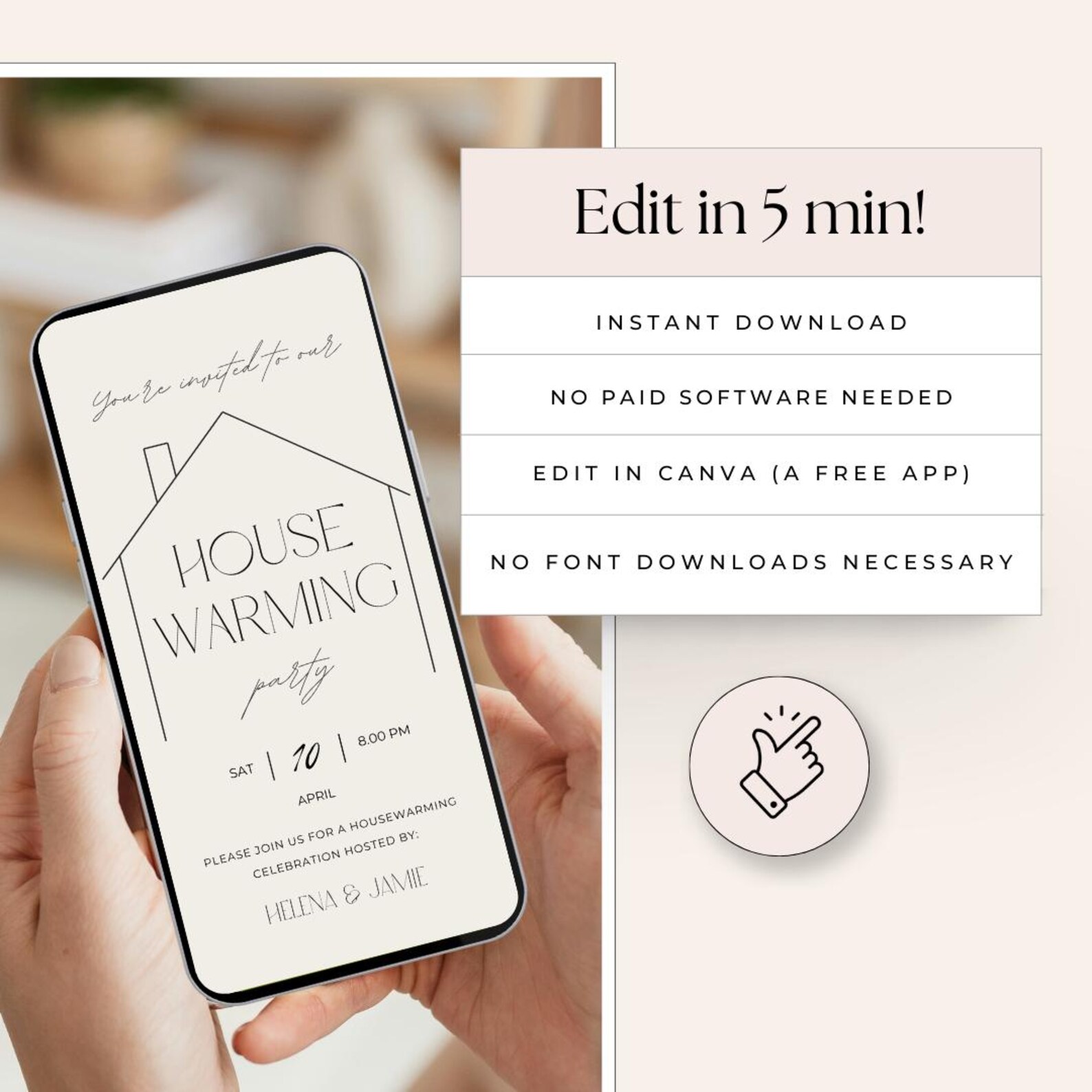 Housewarming Invitation Digital Card & Video House Warming Invite ...