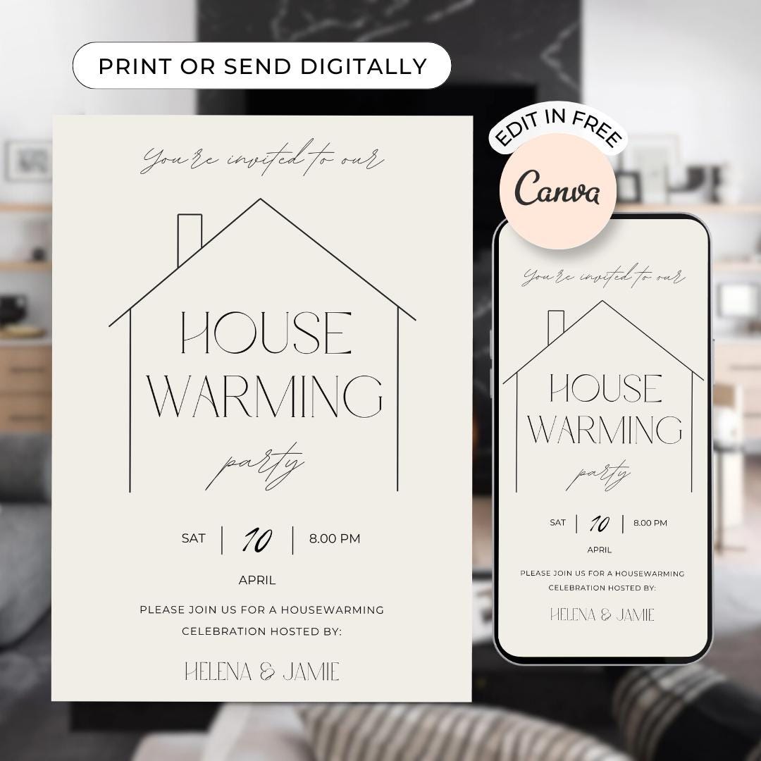 Housewarming Invitation Digital Card & Video House Warming Invite ...