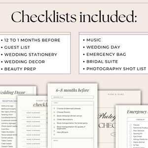 Wedding Checklist Printable & Vision Board Template. Wedding Moodboard ...