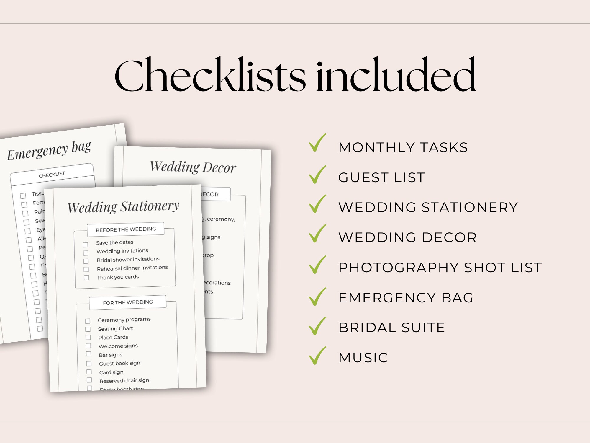 Checklist editable para organizar tu boda sin estrés. Agenda - Etsy España