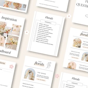 Floral Wedding Checklist, Canva Template (digital Download) - Etsy