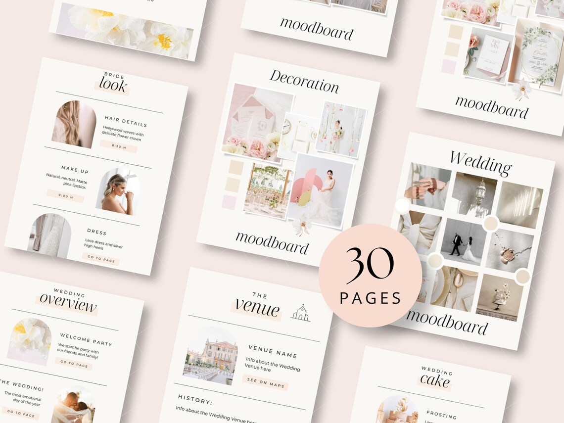 Editable Wedding Vision Board Template (digital Download) - Etsy